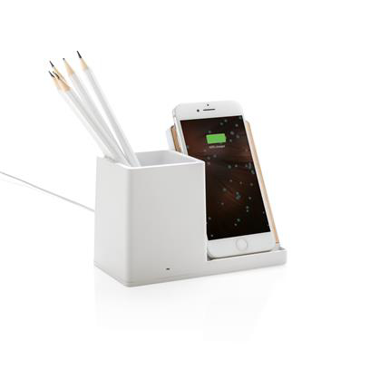 Desk Pen Pot with wireless phone charger stand. | Promotional Products ...